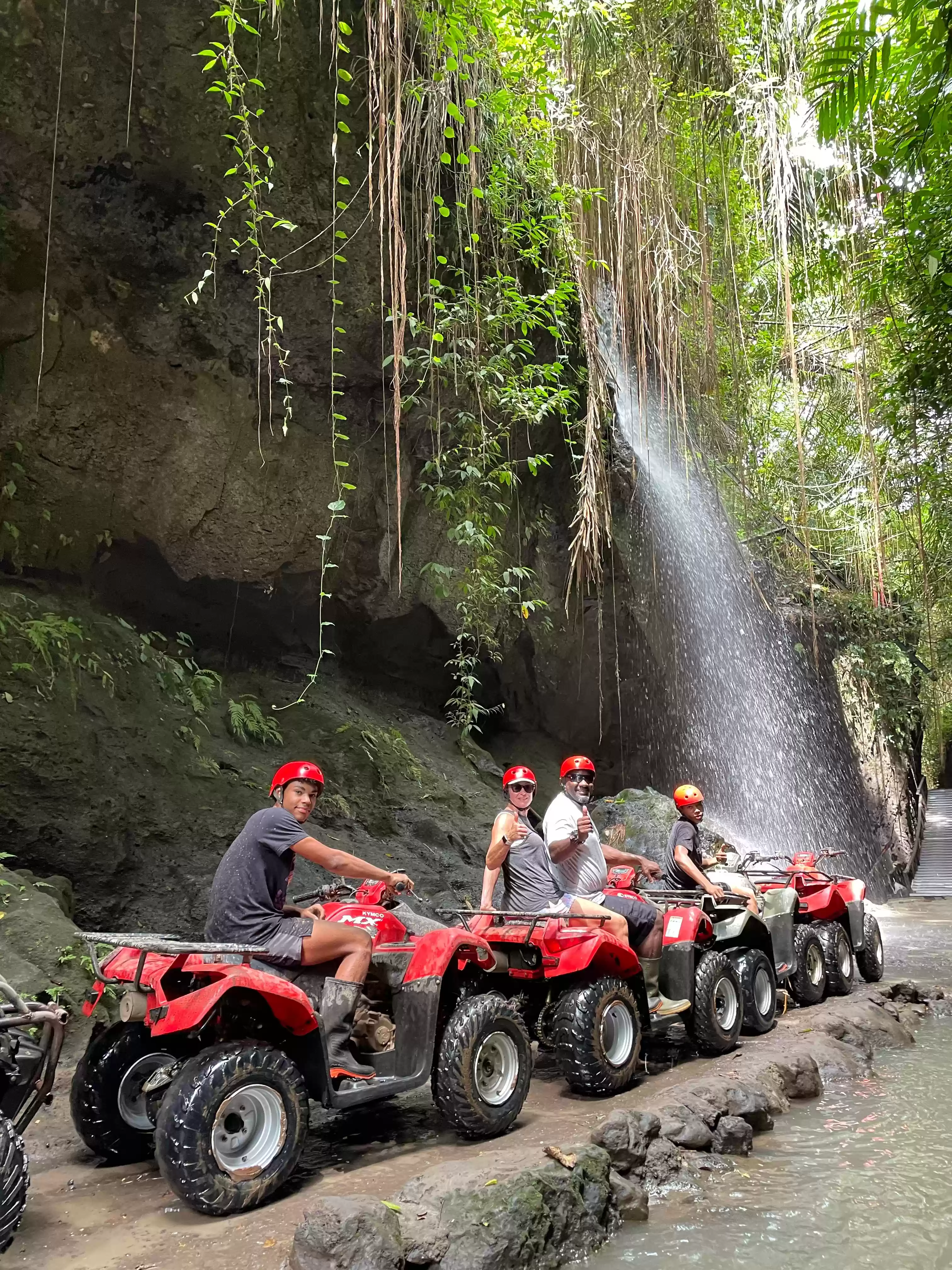 Bali Quad Bike Adventure Through Barong Face Cave & Jungle Waterfall - Bali Quad Bike